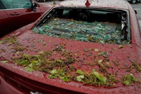 380 Brand New Cars Heavily Damaged By Hail Storm | KLYKER.COM