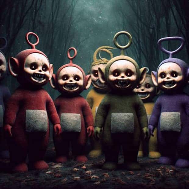 Dystopian Teletubbies Horror by AI | KLYKER.COM